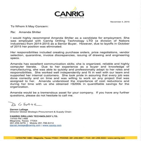 Letter of Recommendation | PDF