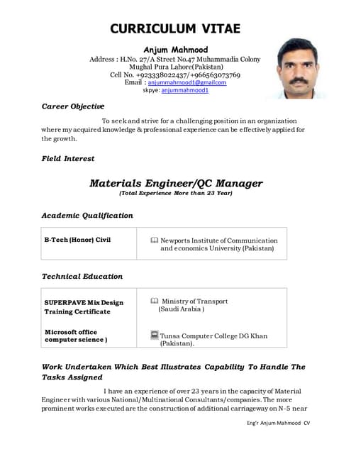 Curriculum vitae | PDF