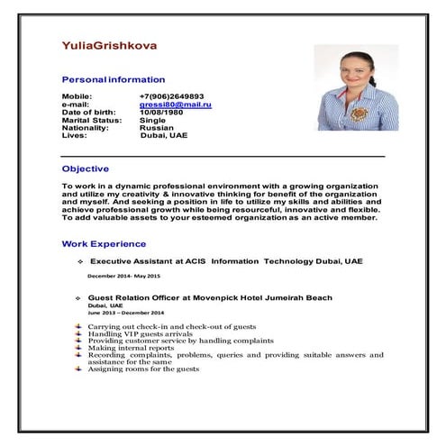 Yulia Grishkova CV updated(1) | PDF