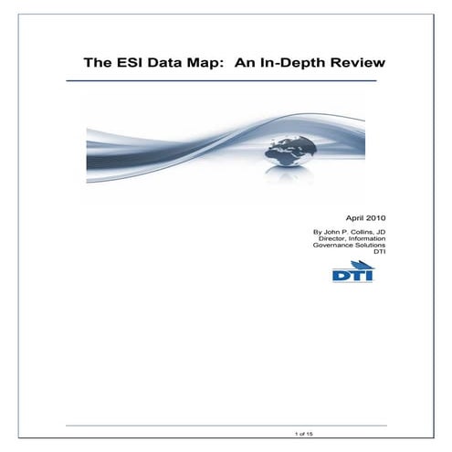 The ESI Data Map, An In-Depth Review | PDF