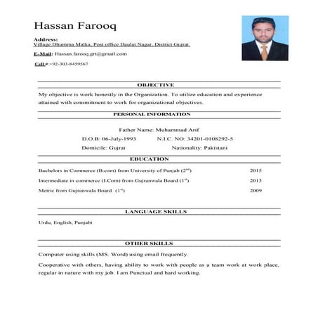 Copy of Hassan Farooq CV | PDF