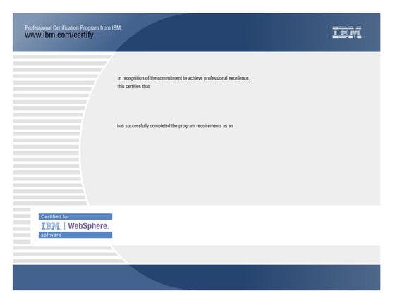 IBM Certified Associate Developer | PPT