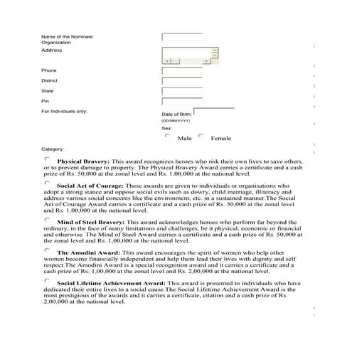 Nomination Form | PDF