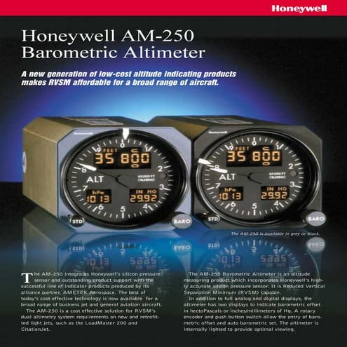 AM250 RVSM Altimeter1 | PDF