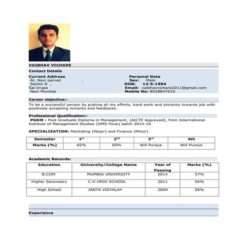 CV_VAIBHAV[1] | PDF