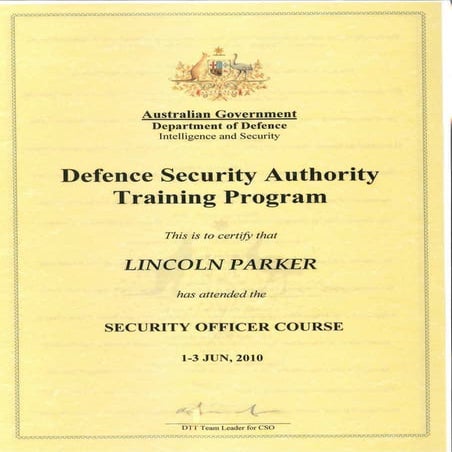 Defence Security FSO Course 2010 | PDF