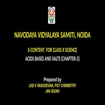 Ncert class 10 - science - chapter 2 - acids, bases and salts | PPTX