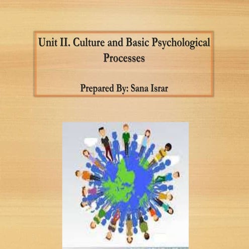 Culture and Basic Psychological Processes | PDF