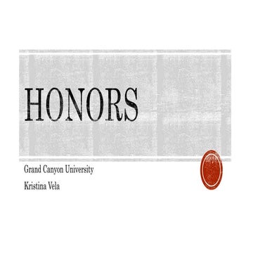 Honors | PPT