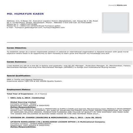Resume-Md. Abu Syed | DOC