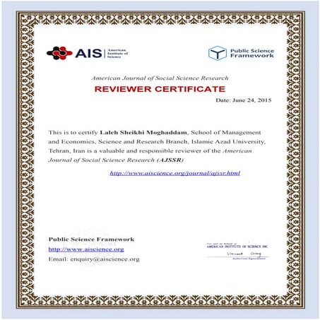 Reviewer Certificate2 | PDF