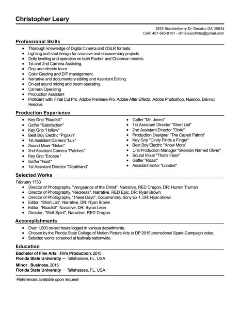Aaron Joel Palmer Resume | PDF