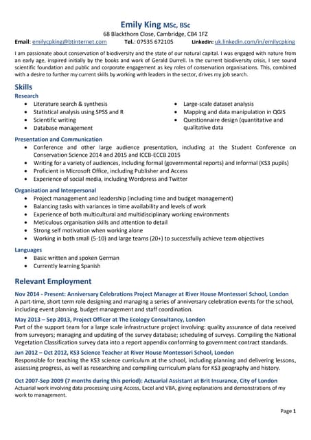 Matthew Esh CV Full | PDF