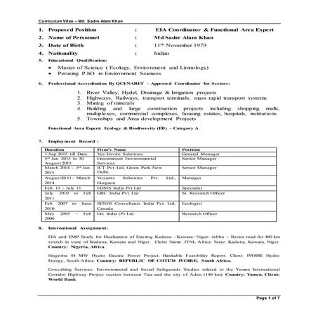 Sadre alam (C.V) | DOCX