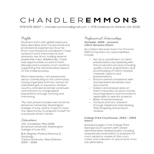 Chandler Emmons Resume 2015 | PDF
