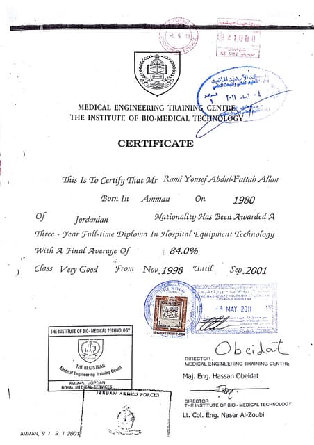 Alwafi_Experiance Certificate_1 | PDF