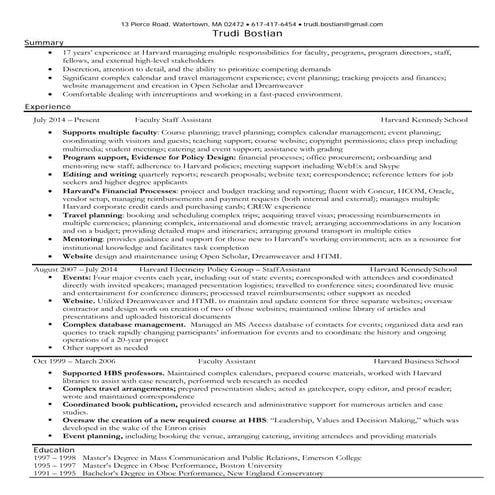 Resume Fall 2016 | PDF
