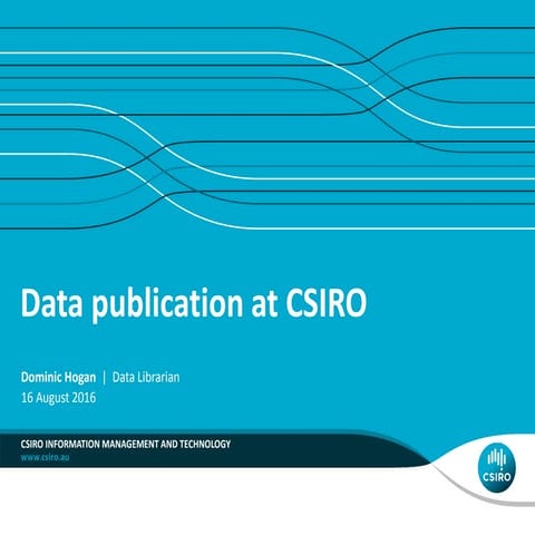 Data publication at CSIRO | PPT