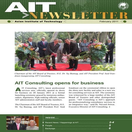 AIT Newsletter February 2011 | PDF | Management Consulting Industry ...
