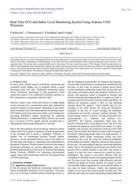 Arduino based health monitoring system | PPSX