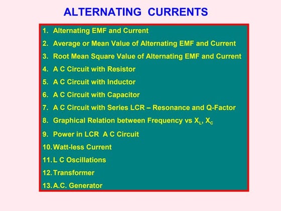 Basic Electrical Engineering- AC Circuit | PDF | Physics | Science