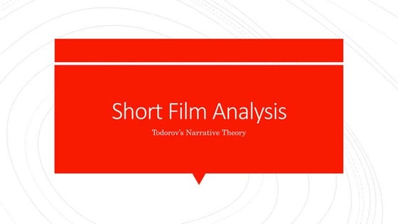 Short film Analysis | PDF