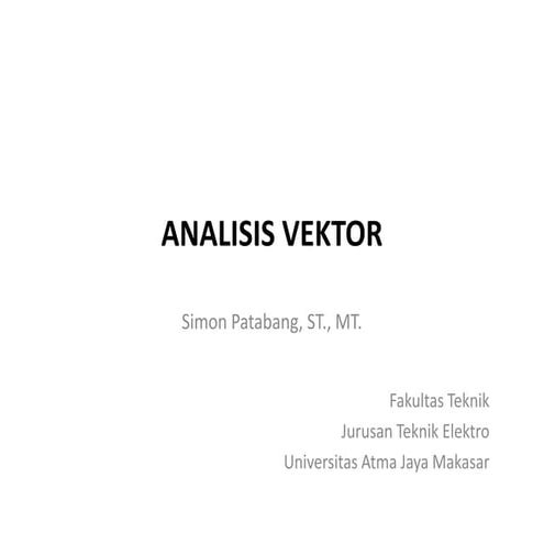 2 Analisis Vektor | PDF