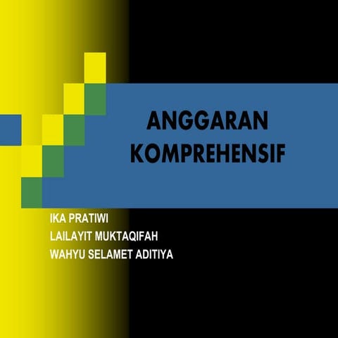 anggaran komprehensif | PPT