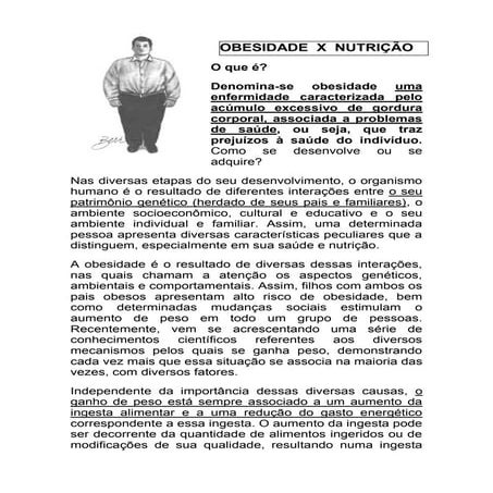 2º ano obesidade x nutrição e colesterol | PDF
