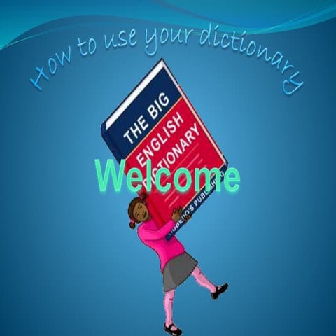 How to use a dictionary | PPTX