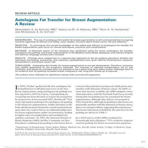 2 Autologous fat transfer for breast augmentation a review. Dermatol Surg. 2016.pdf