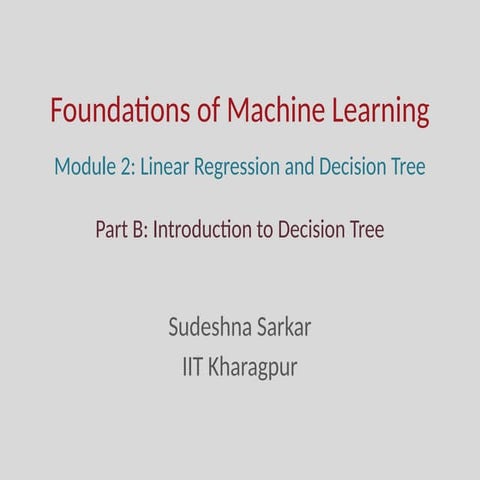 machine learning decision tree algorithm | PPTX