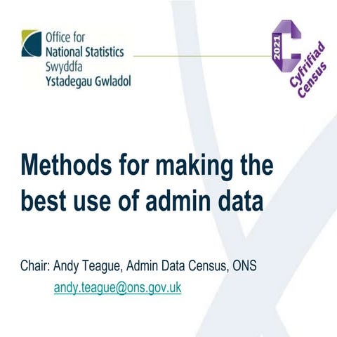 Methods for making the best use of admin data | PPT