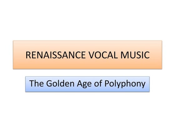 Famous composers of the renaissance period | PPTX