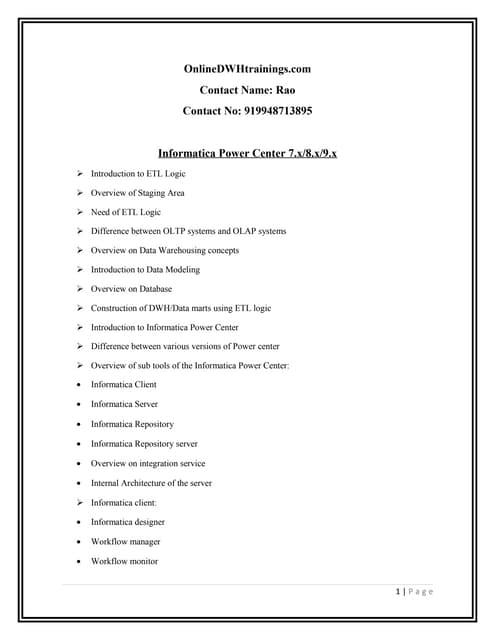 Informatica Tutorial For Beginners | Informatica Powercenter Tutorial ...