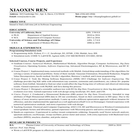 Zack hsu resume | PDF