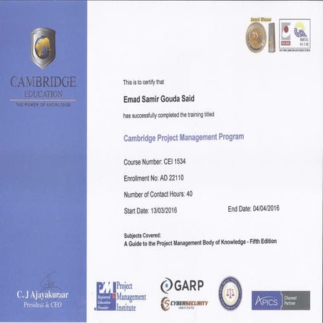 PMP Certificate | PPT