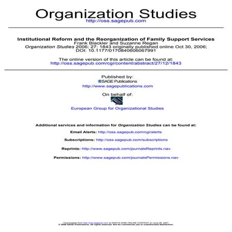 Organization Studies Article | PDF