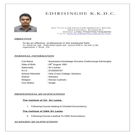 DINUSHA NEW CV 1 | DOC