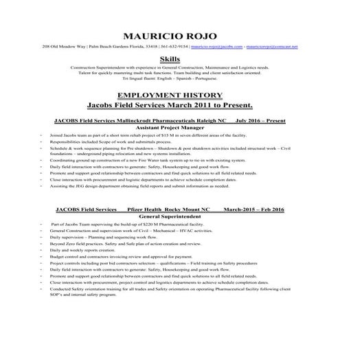 Elliot Oppenheimer Resume 2016 | DOC