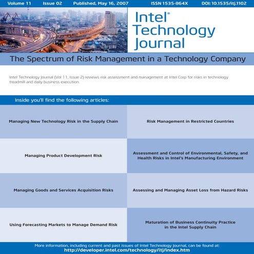 The spectrum of risk mgt in a technology company- vol11-iss02 | PDF ...