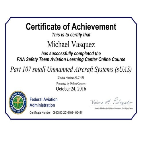 Part 107 Cert | PDF | Air Travel | Travel Type