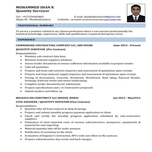 SHAN CV | PDF