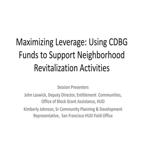 CDBG CN 2016 Conference SlidesFINAL | PPT