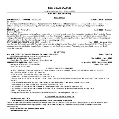Lisa Owings resume | DOCX
