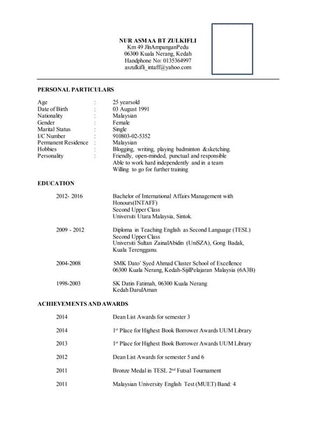 PERSONAL INFORMATION | DOCX