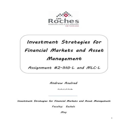 Investments (Assignment 2) | DOCX