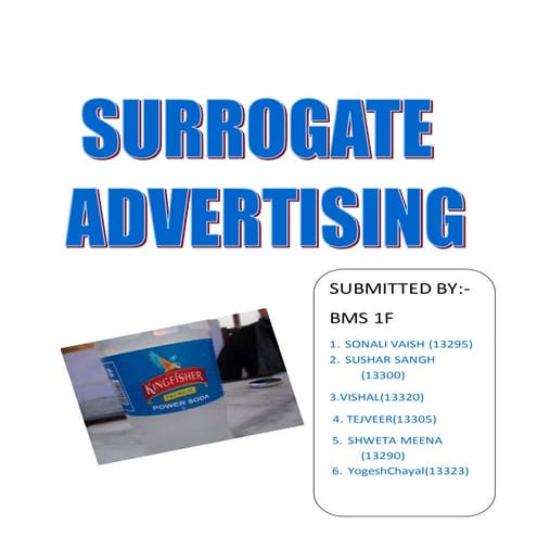 surrogate advertising full report | DOCX