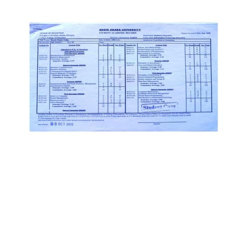 B E BSc Grade rept2 | PDF