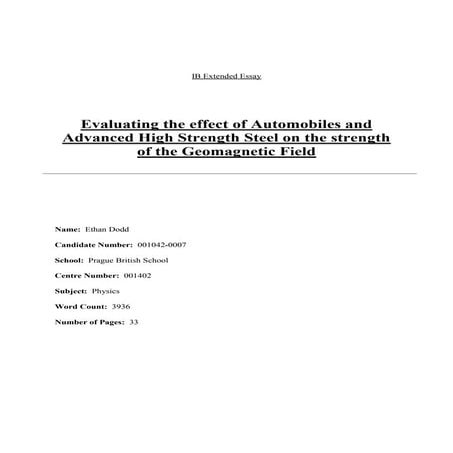 Extended Essay | PDF